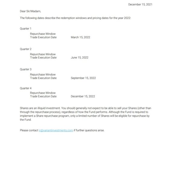Variant Impact Fund (IMPCX) - Variant Funds